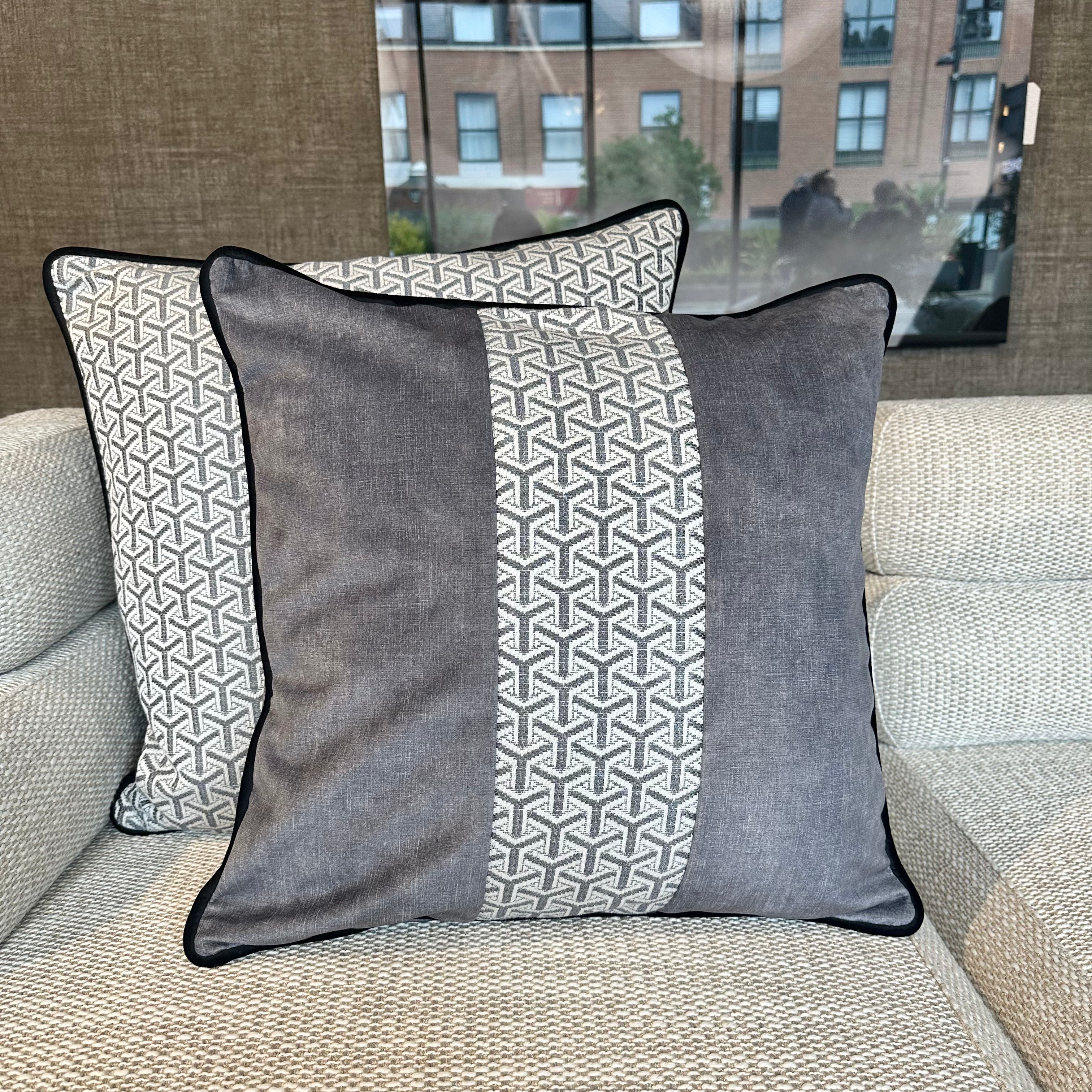 Andrew Martin Monte Storm Stripe Bespoke Cushion – Tides Home