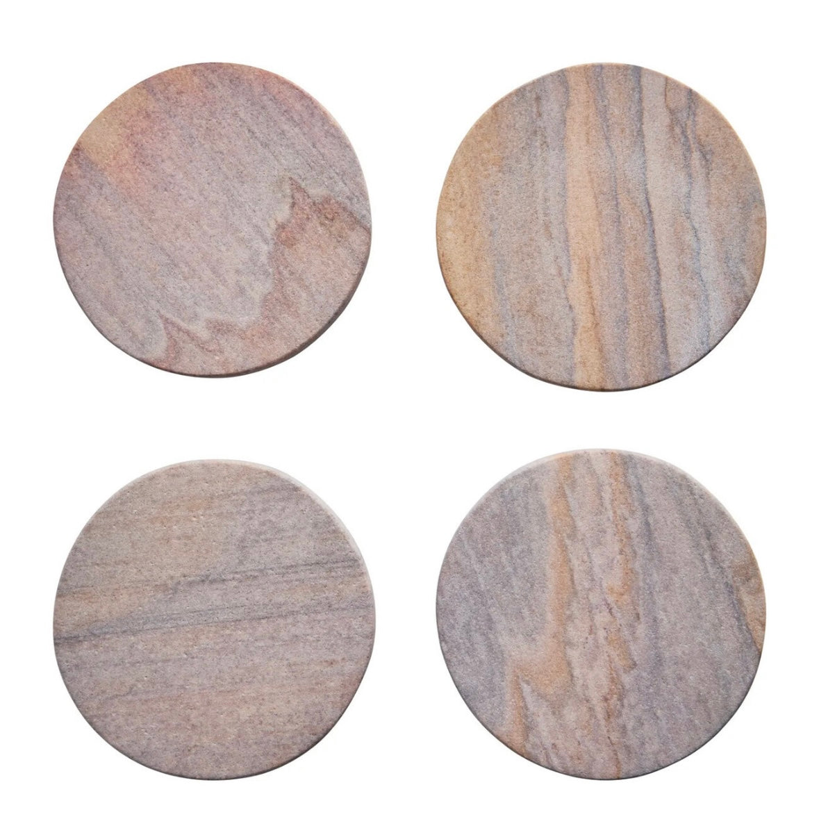 Set of Four Rainbow Sandstone Coasters – Tides Home