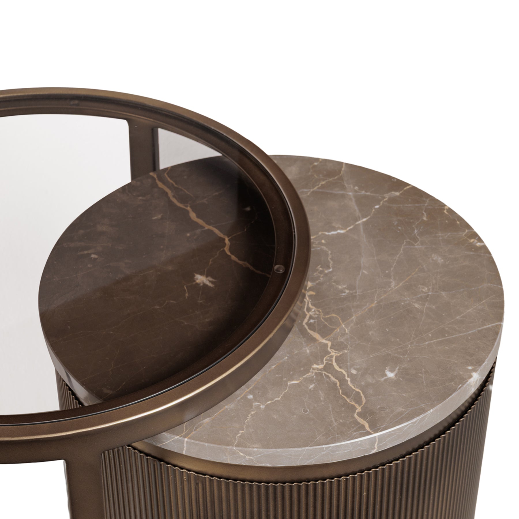 BELVEDERE ROYAL GOLD SET OF 2 NESTING SIDE TABLES – Tides Home